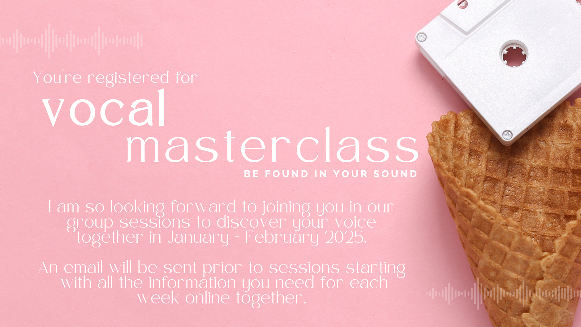 Summer Sessions - Thanks For Registering